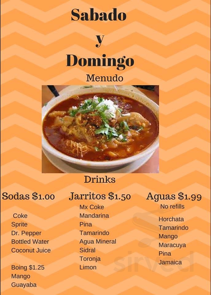 Placeritos Mexican Restaurant menus in Calhoun, Georgia, United States