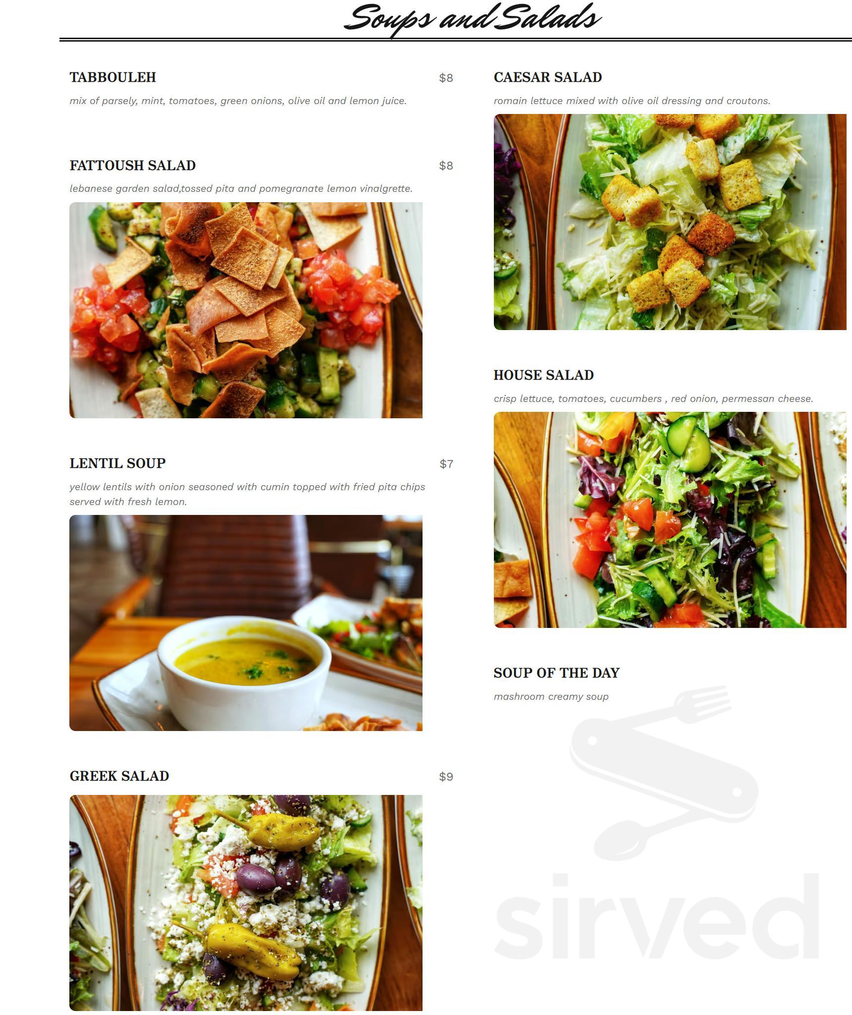 LaPasha Lounge & Grill menu in Houston, Texas, USA