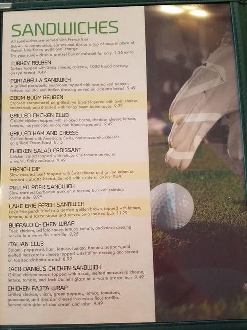 Twin Lakes Golf Course & Restaurant menu in Bellevue, Ohio, USA