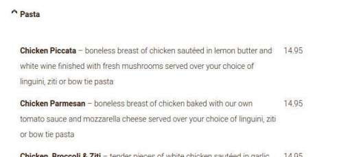 Menu for Century House Restaurant in Peabody, MA | Sirved