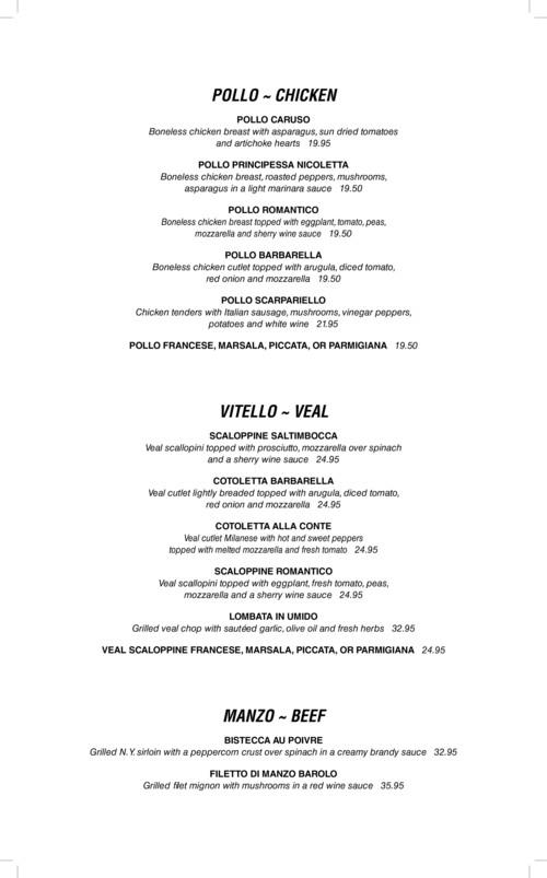 Goodfellas Ristorante menu in Garfield, New Jersey, USA