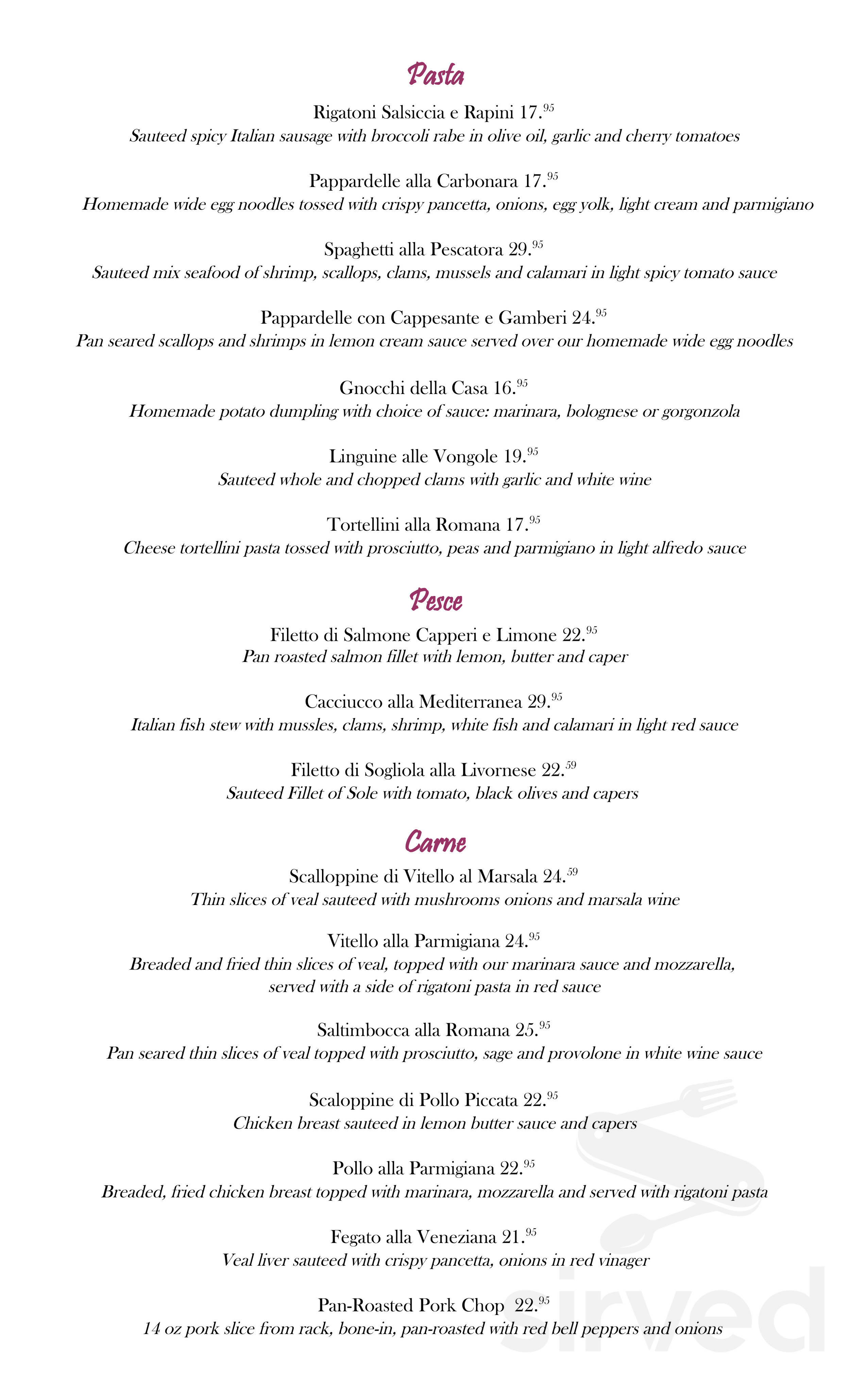 Chianti Ristorante Italiano menus in Sarasota, Florida, United States