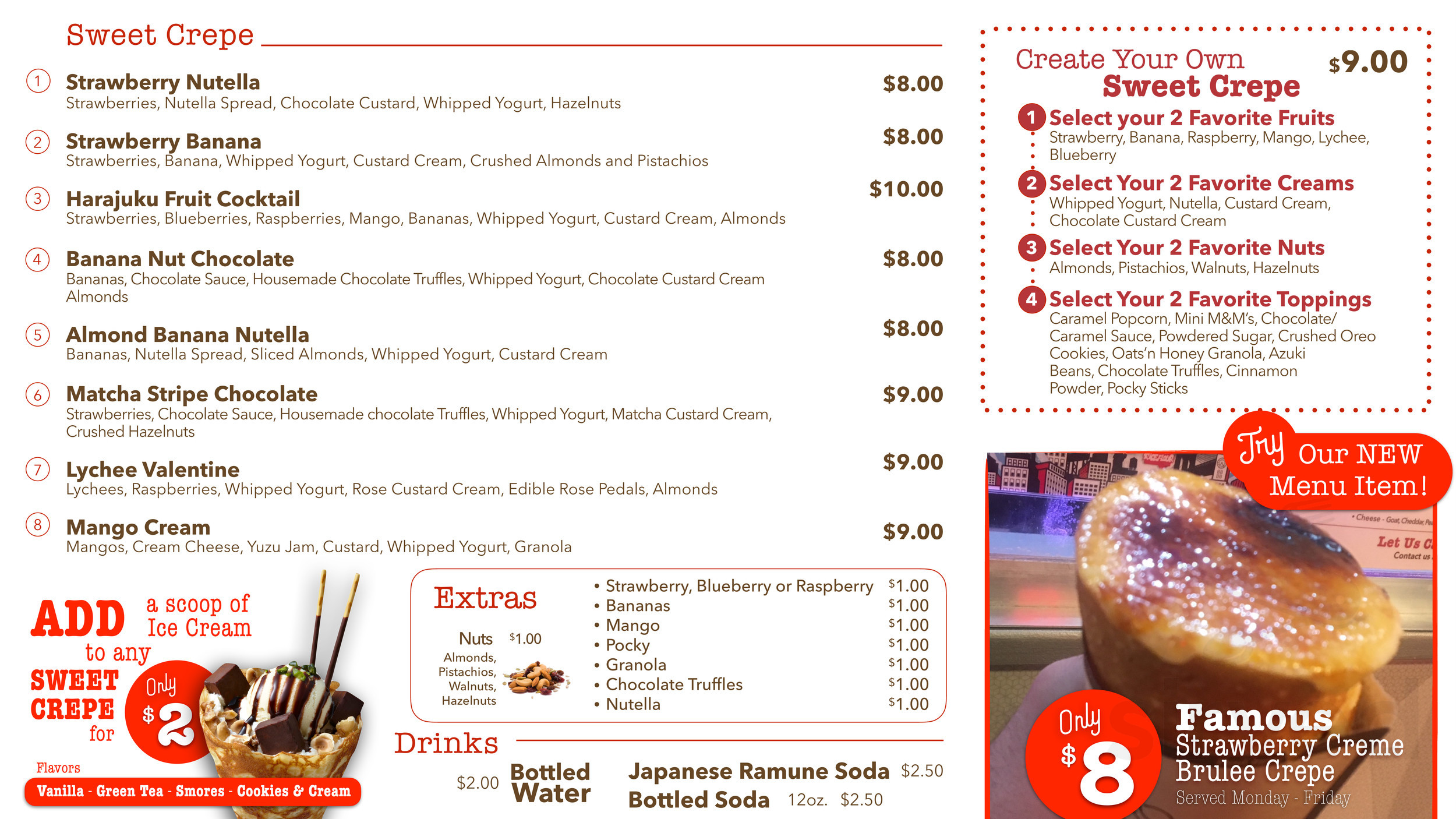 Eight Turn Crepe Pearland menus in Pearland, Texas, United States