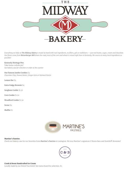 Wallace Station Deli and Bakery menu in Versailles, Kentucky, USA