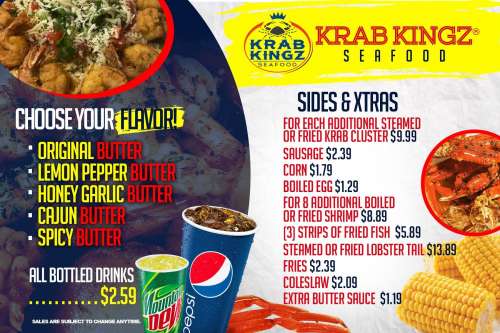 Krab Kingz Memphis menu in Memphis, Tennessee, USA