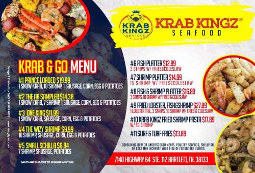 Krab Kingz Memphis menu in Memphis, Tennessee, USA