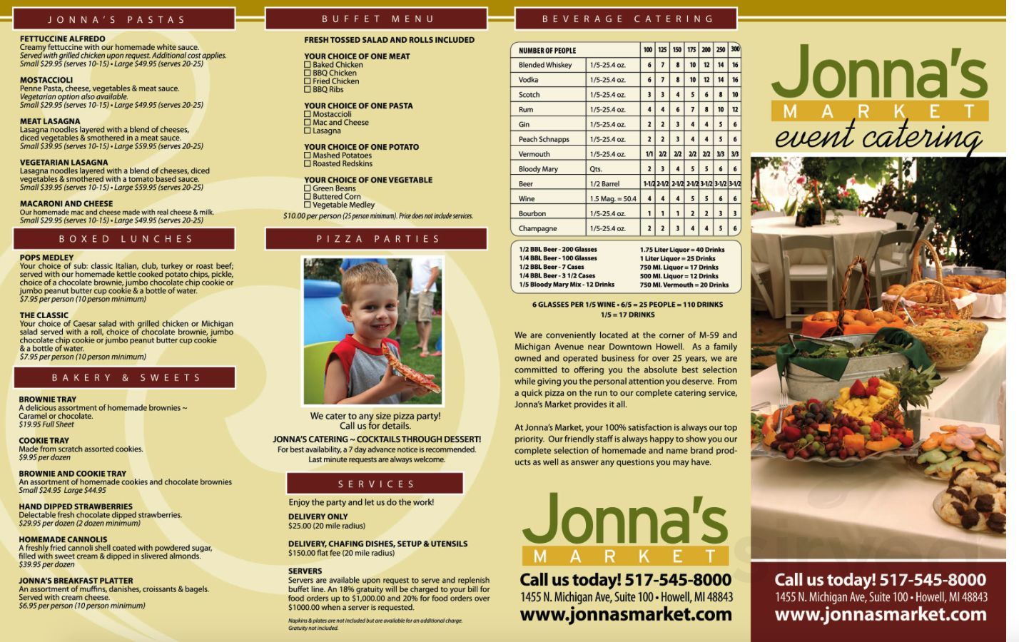 Jonna's Market menus in Howell, Michigan, United States