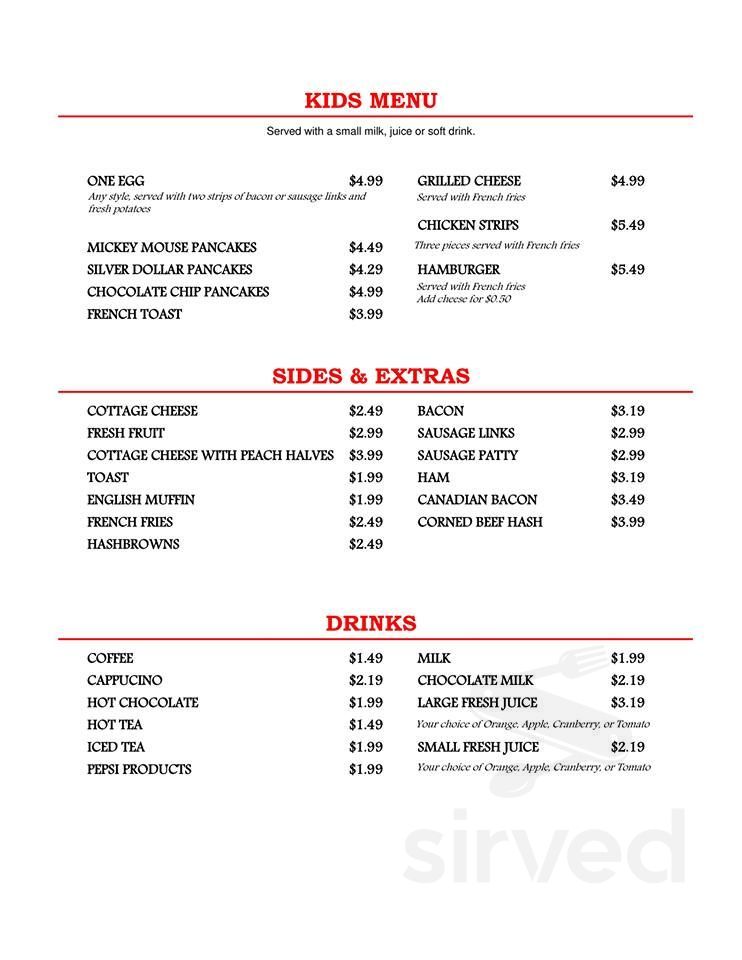 Ivana's Cafe menu in Plano, Illinois, USA