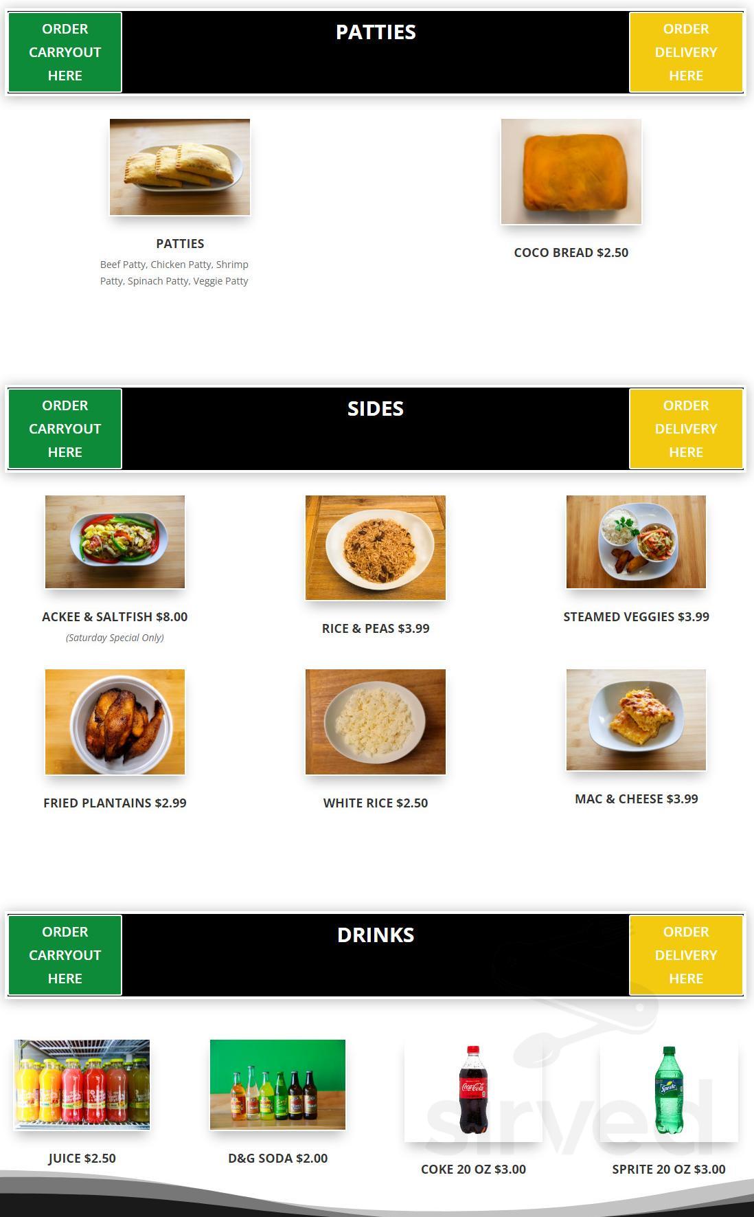 Yeah Man Jamaican Restaurant menu in Mableton, Georgia, USA