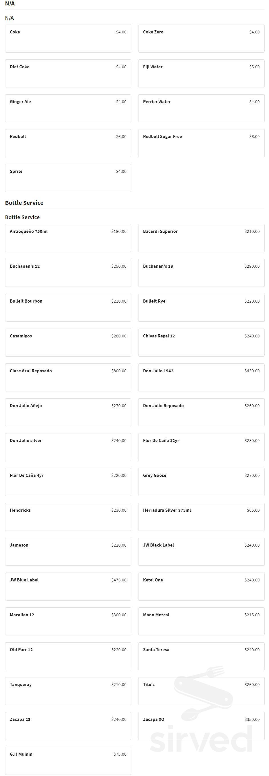 Menu for Miami Mojito Company in Miami, Florida, United States