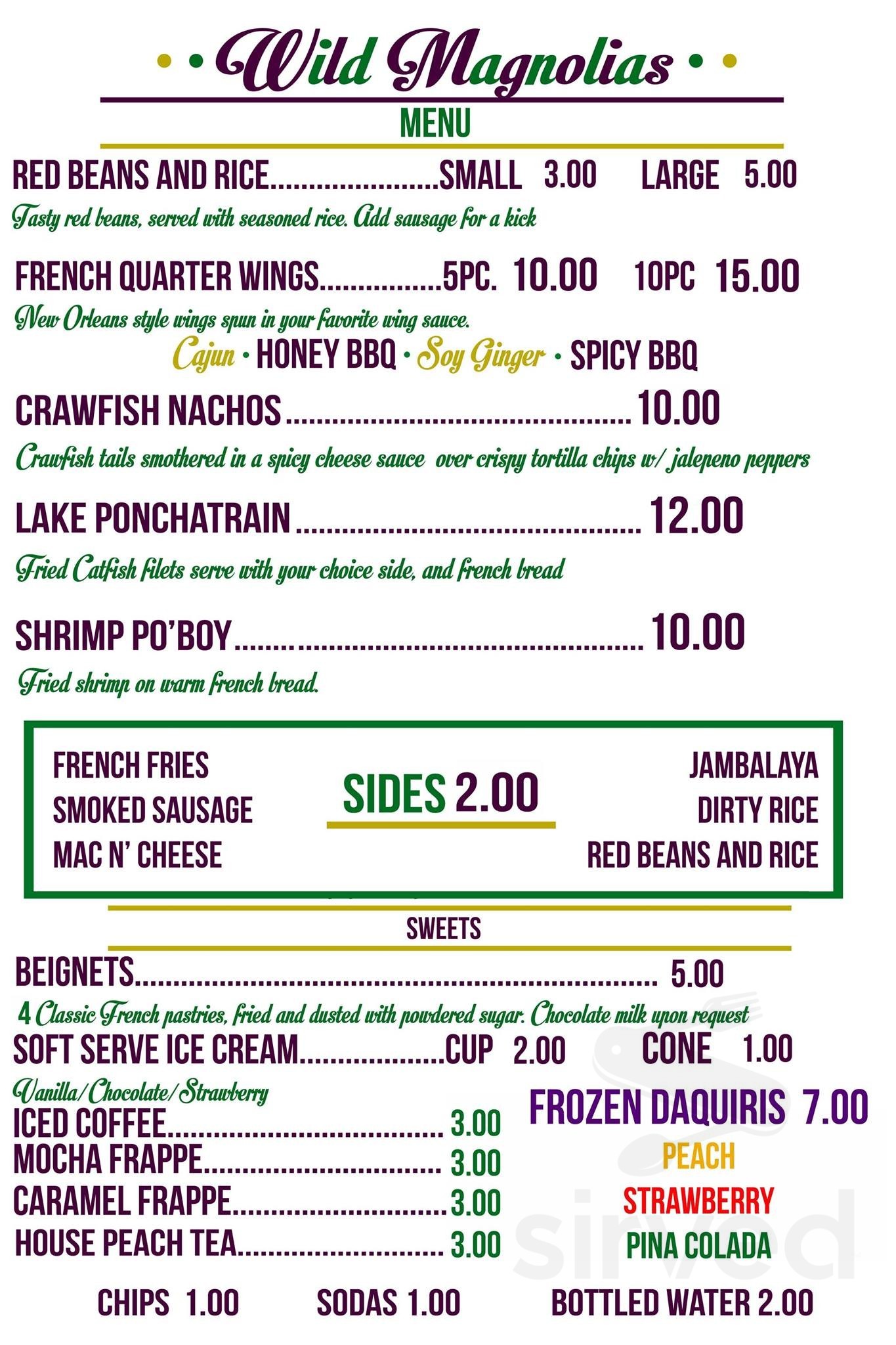 Wild Magnolias menus in Pflugerville, Texas, United States