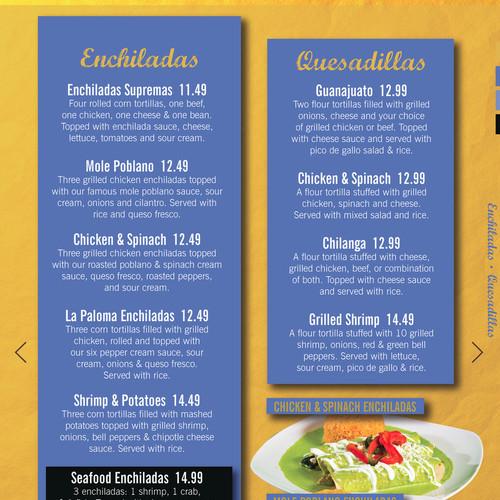 La Paloma menu in Springfield, Missouri, USA