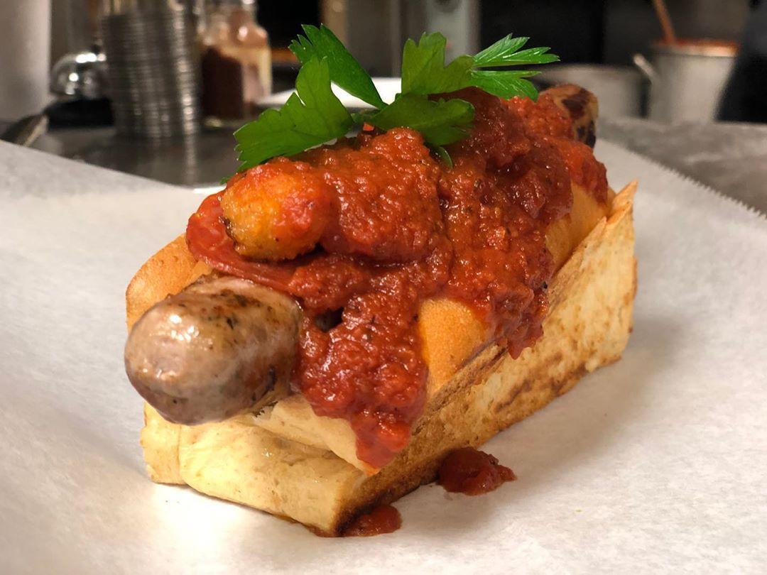 Destination Dogs menu in New Brunswick, New Jersey, USA