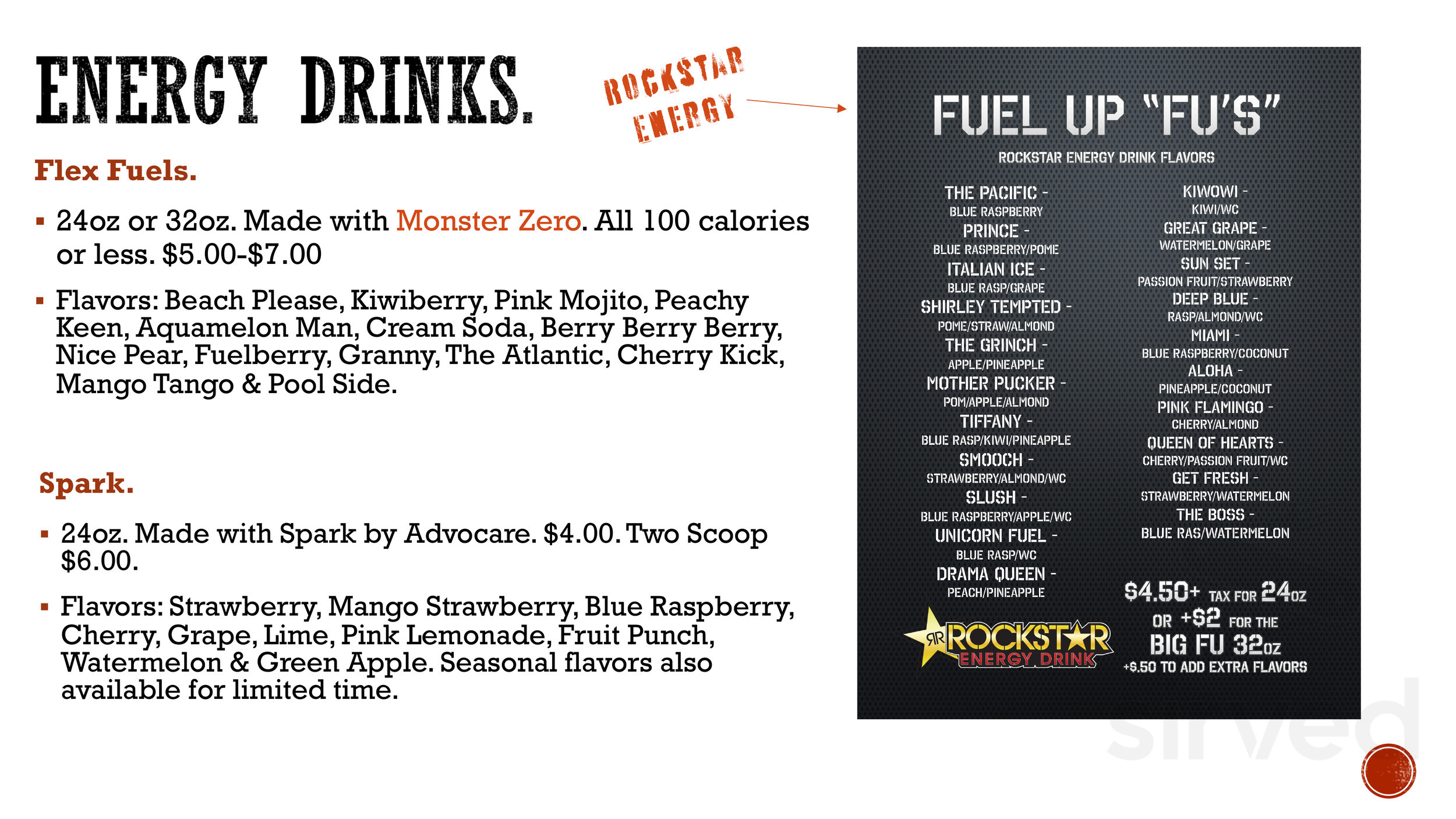 QC Fuel menus in Moline, Illinois, United States