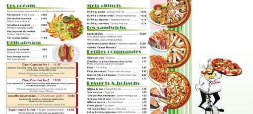 Menu for Restaurant Le Fumet in Sainte-Agathe-des-Monts, QC | Sirved