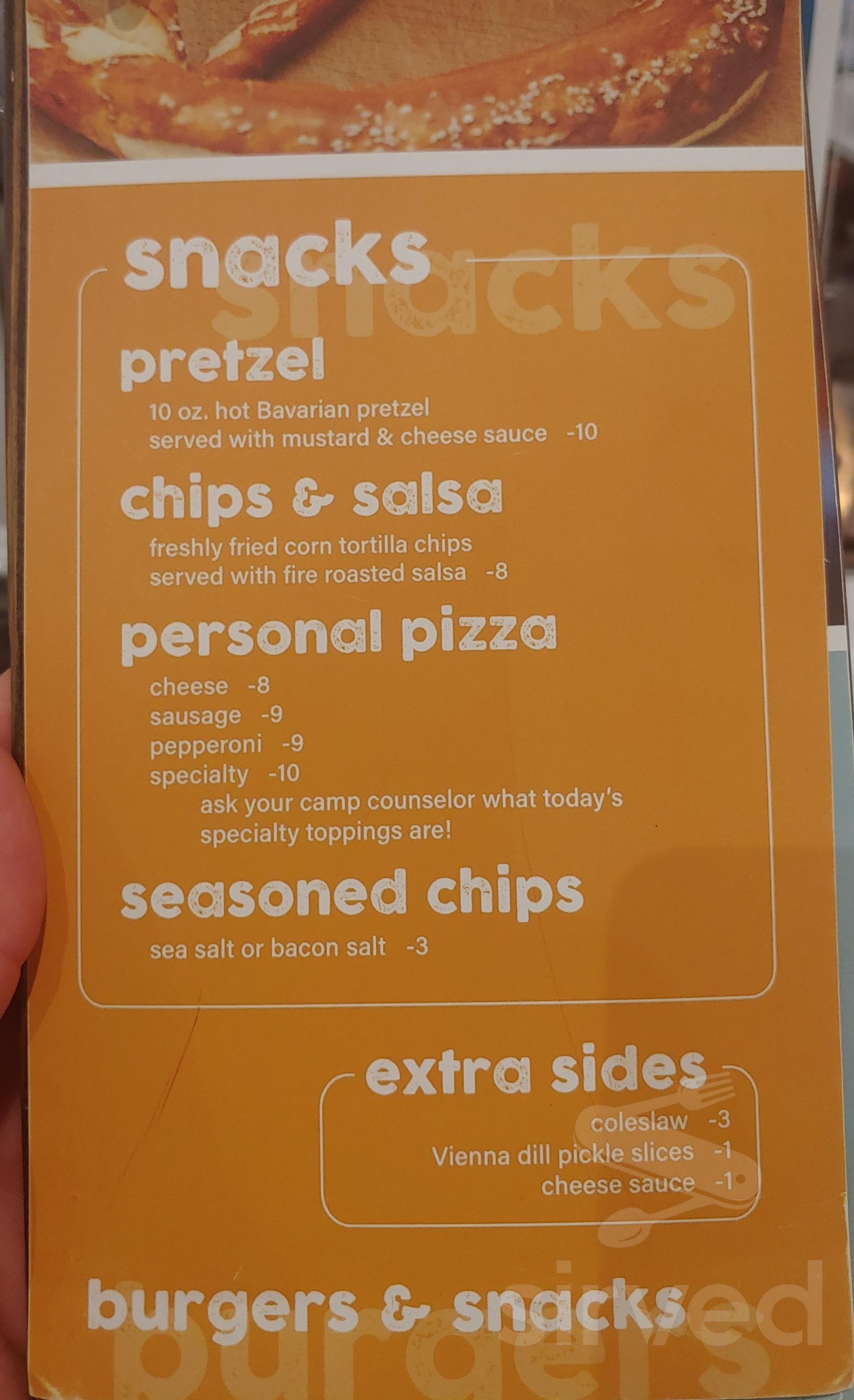 Menu - Wisconsin Dells WI's The Burger Bar | Sirved