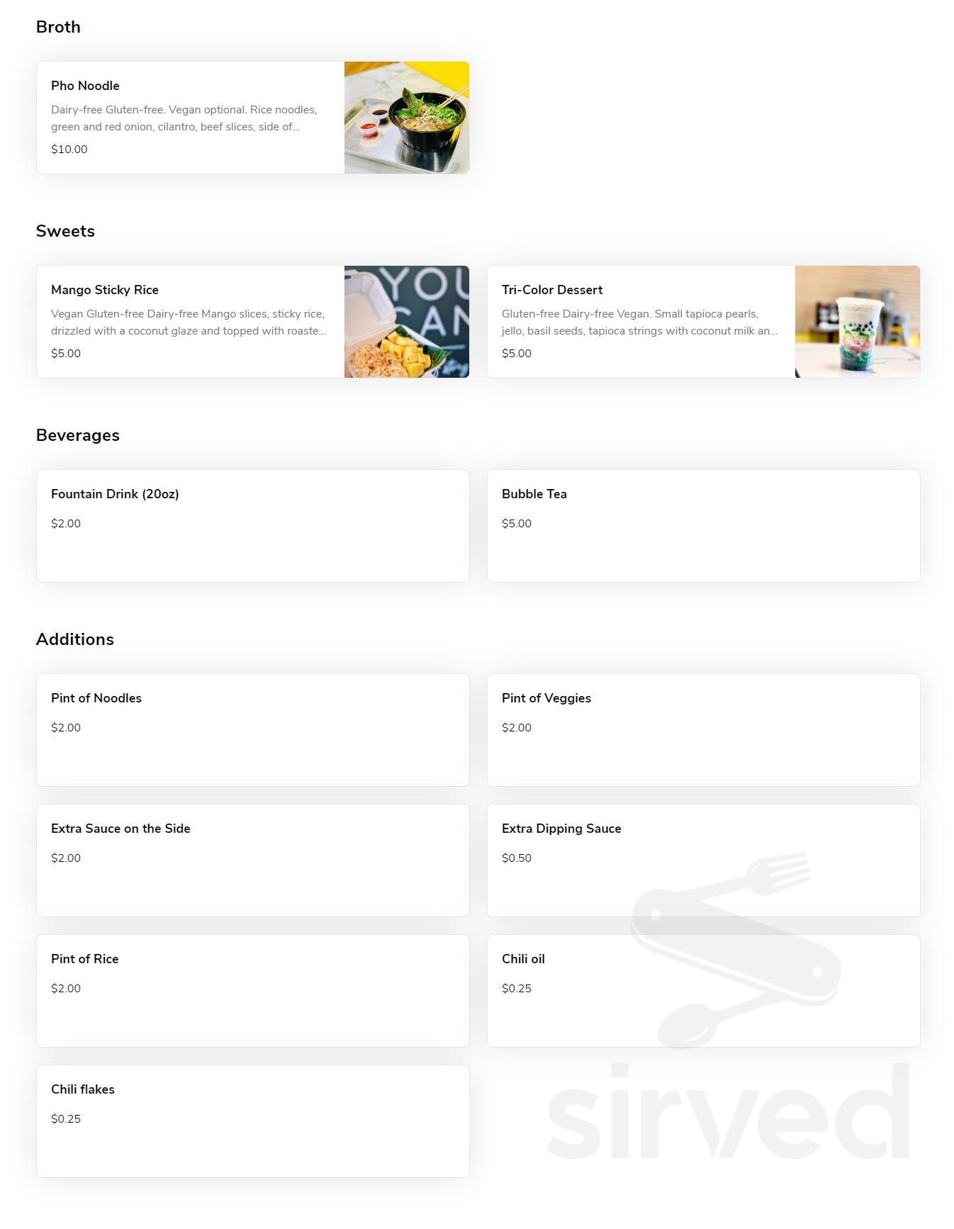 Menu - Canton MI's The Takeout Box | Sirved