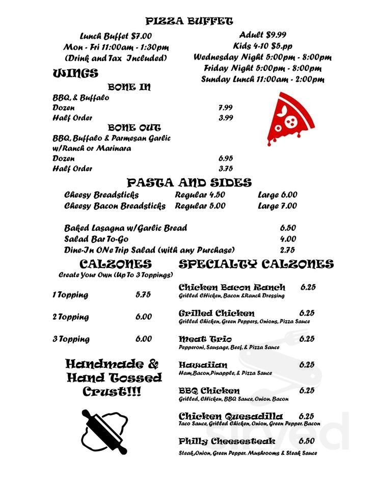 Village Pizza menus in Linden, Tennessee, United States