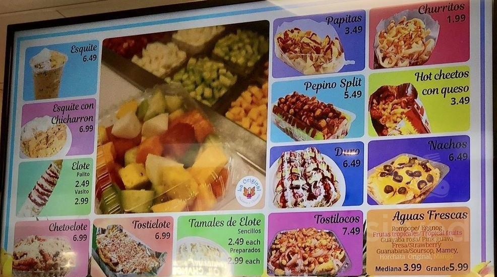 La Original Paleteria y Neveria menu in San Jose, California, USA