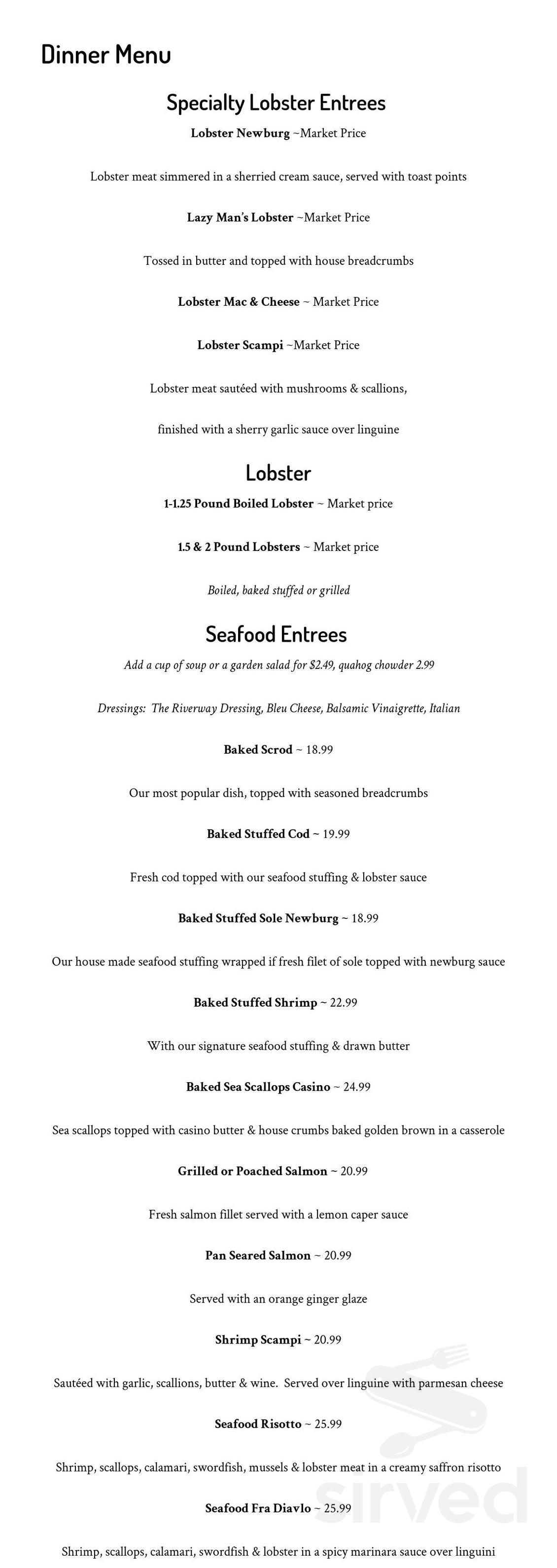 Kalmus Beach Snack Bar menu in Hyannis, Massachusetts, USA