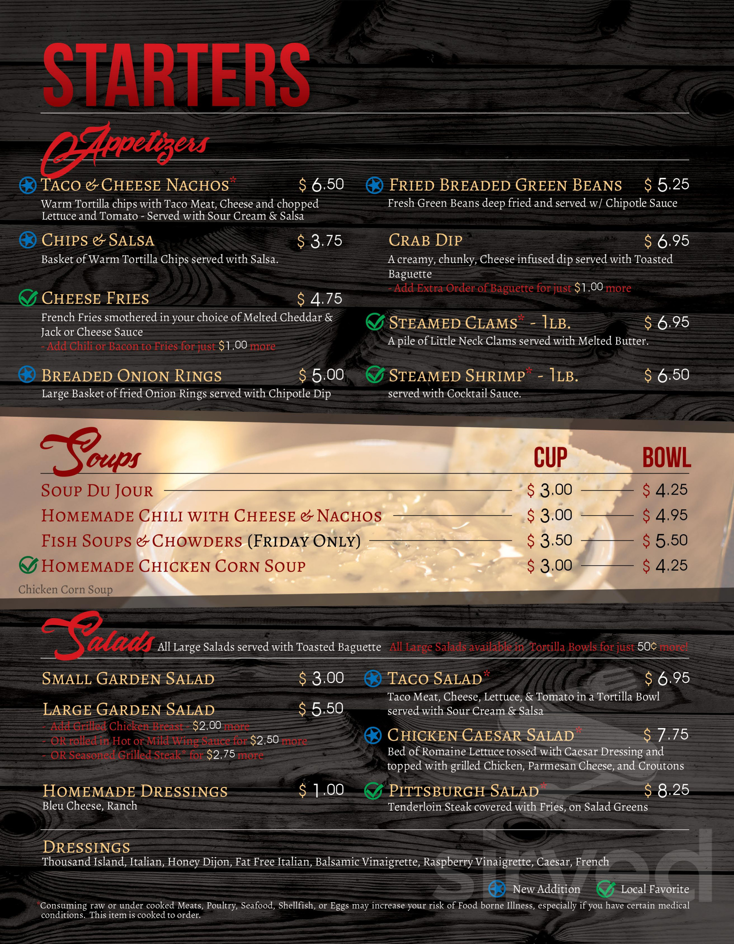 Moe's Bar & Grill menus in Mechanicsburg, Pennsylvania, United States