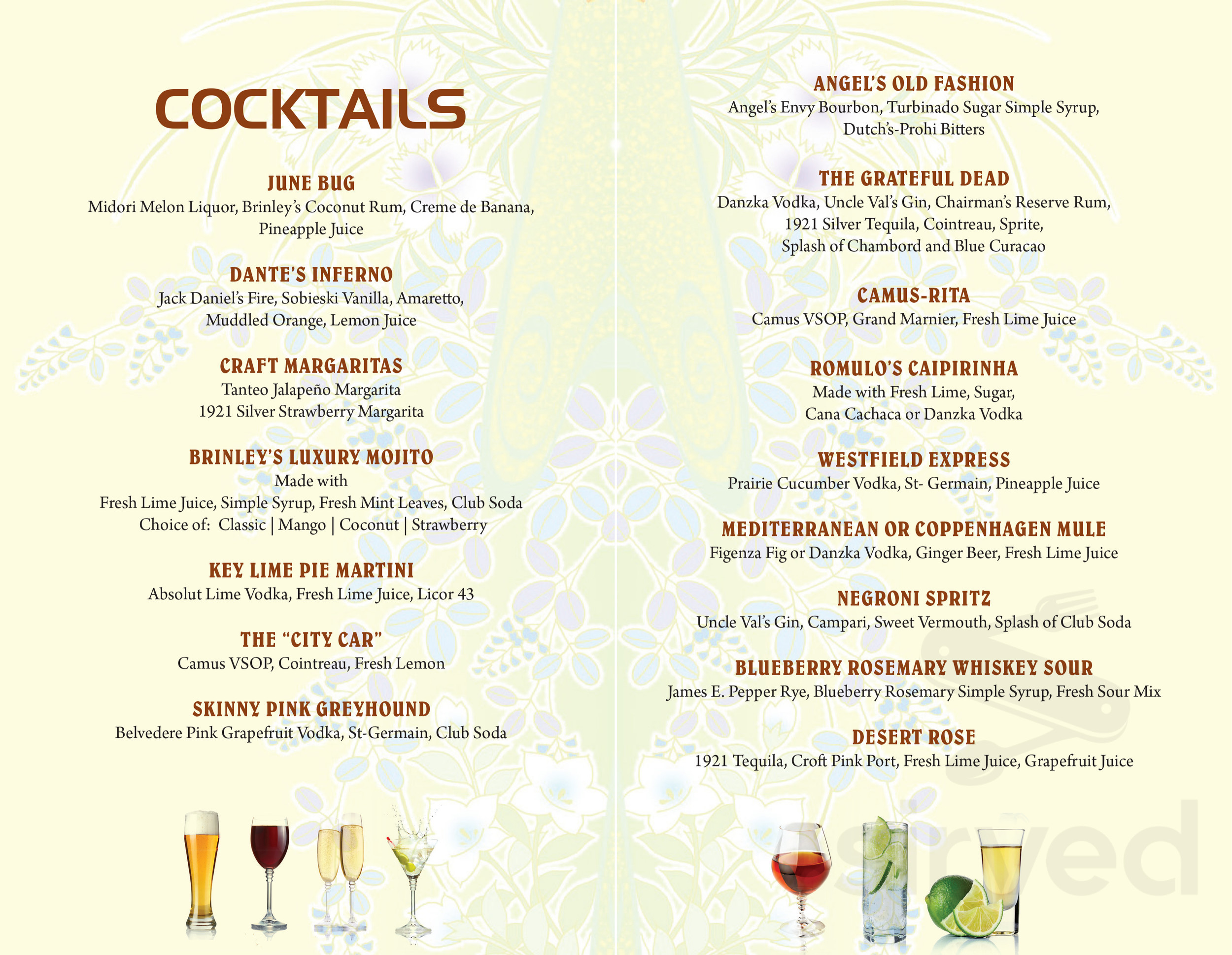 Sweet Waters Steakhouse menu in Westfield, New Jersey, USA