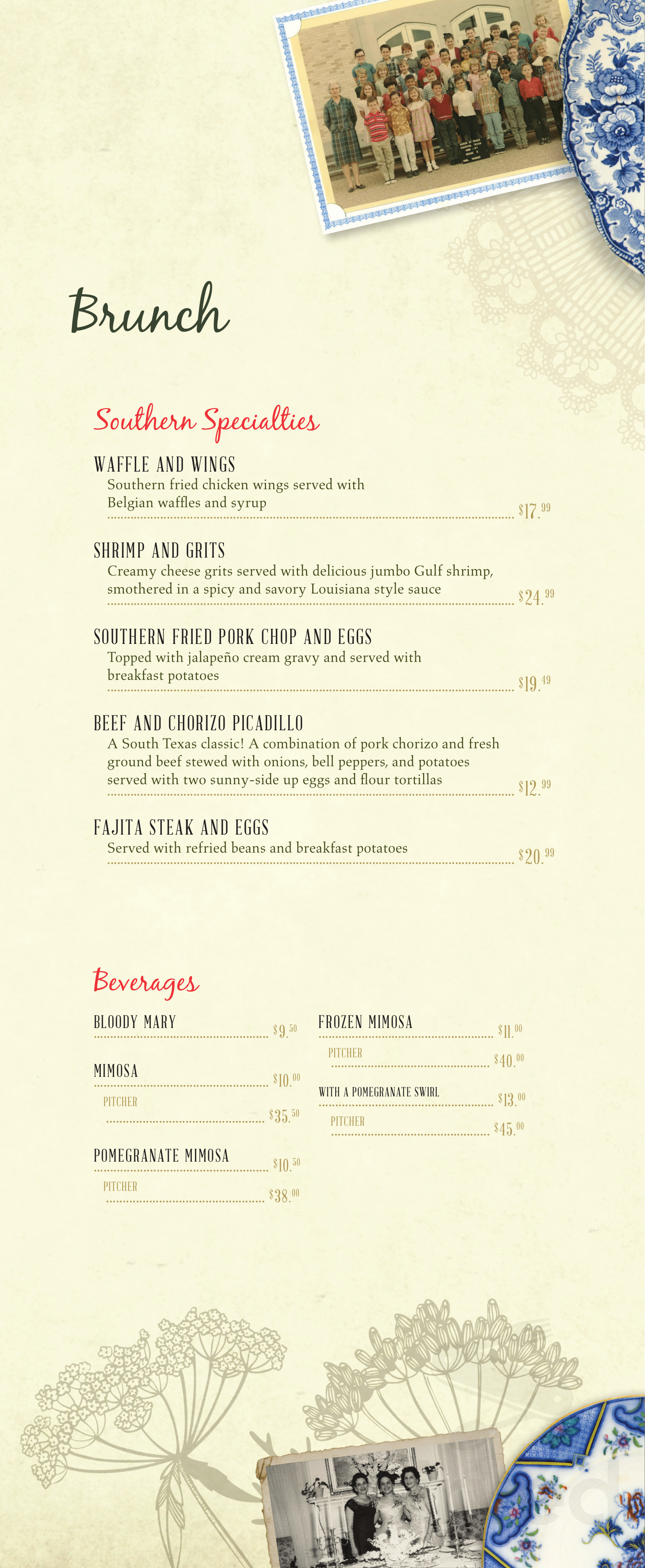 Menu for Grace's in Houston, TX | Sirved