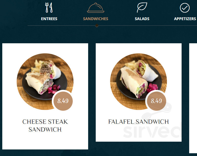 Menu - Alpharetta GA's Jerusalem Bakery & Grill | Sirved