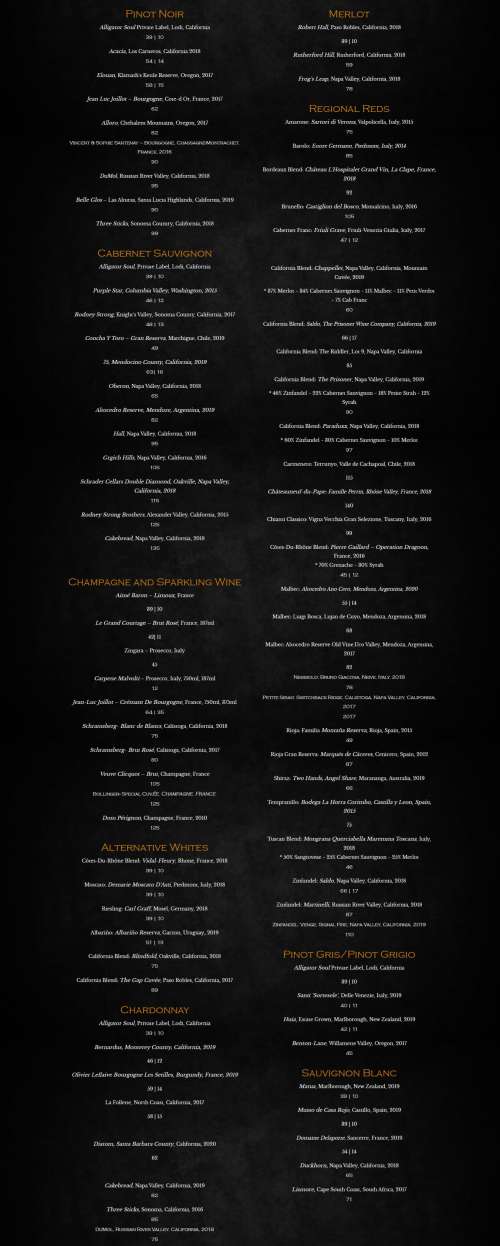 Alligator Soul Restaurant menu in Savannah, Georgia, USA