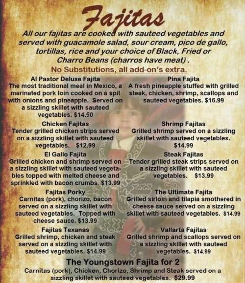 Los Gallos Mexican Restaurant menu in Boardman, Ohio, USA