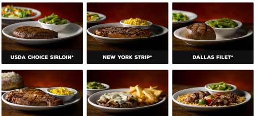 Menu for Texas Roadhouse in Spartanburg, SC | Sirved
