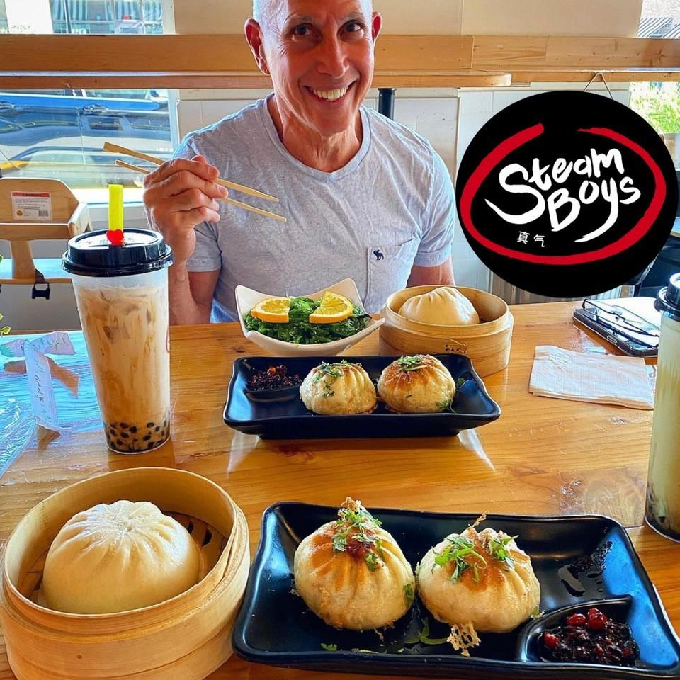 Steam Boys menu in Cleveland, Tennessee, USA