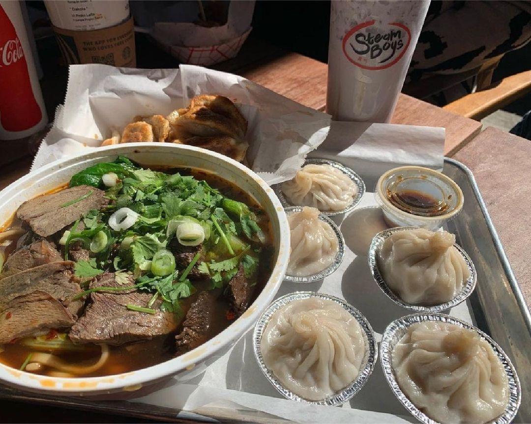 Steam Boys menu in Cleveland, Tennessee, USA