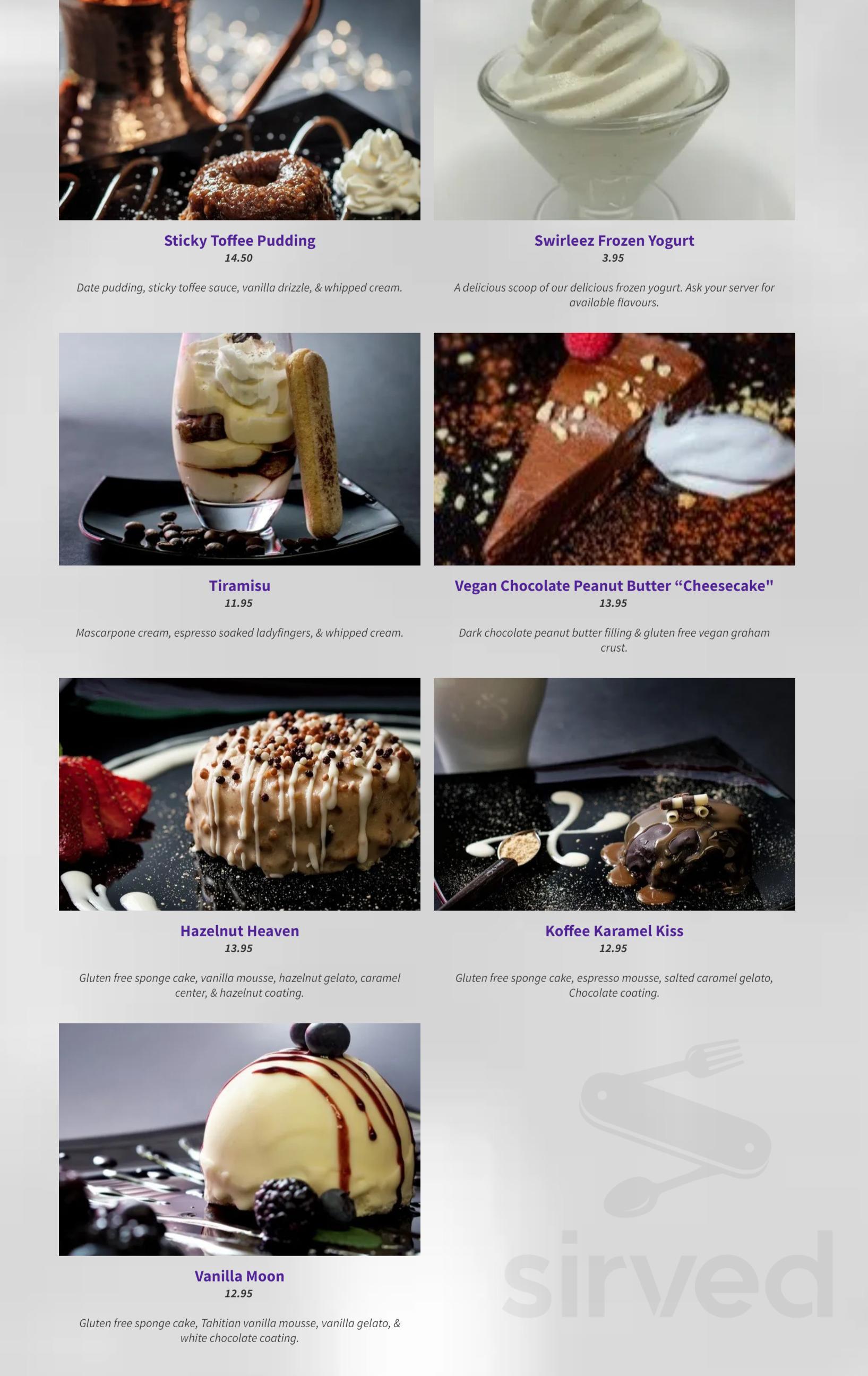 Chillz Lounge menus in Barrie, Ontario, Canada