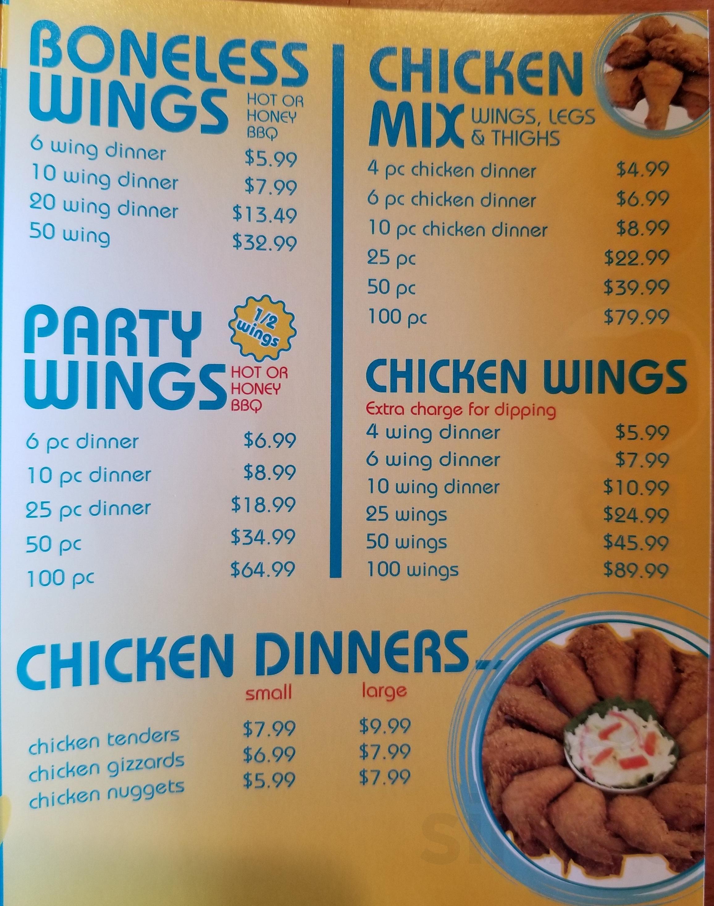 Sharks fish and Chicken menu in Hammond, Indiana, USA