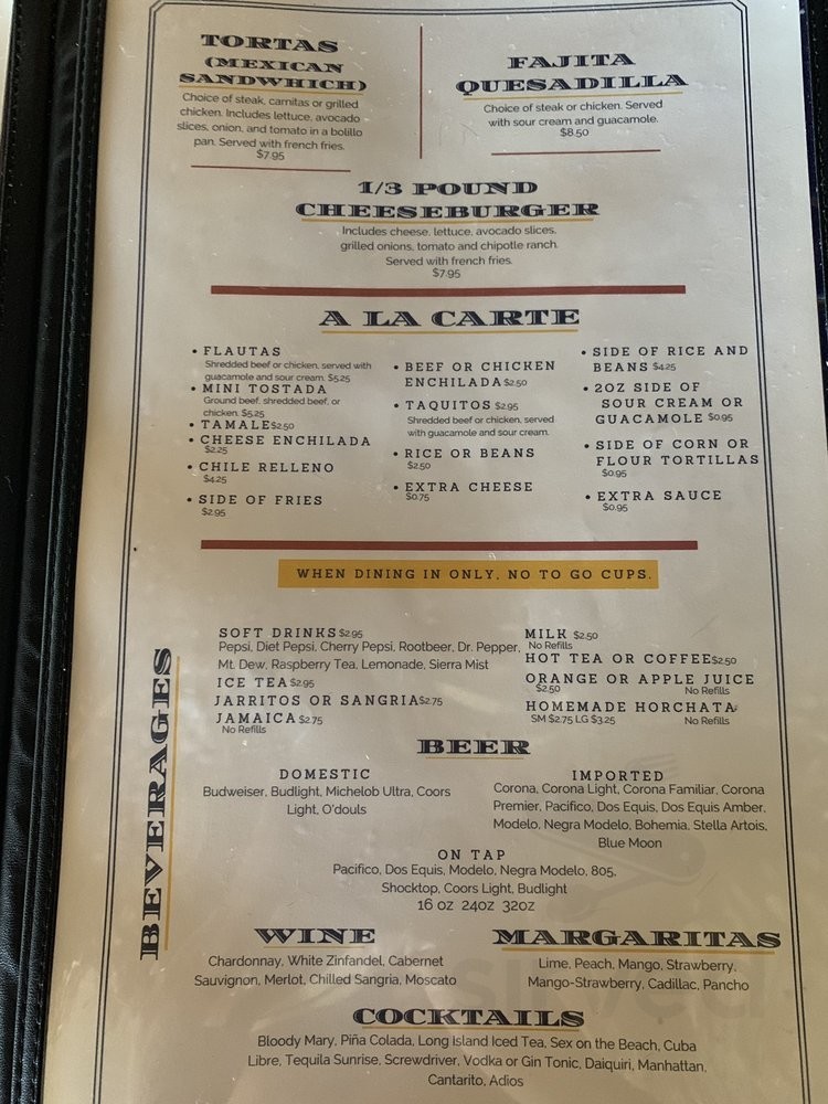 La Casita | Mexican Restaurant menu in Victorville, California, USA