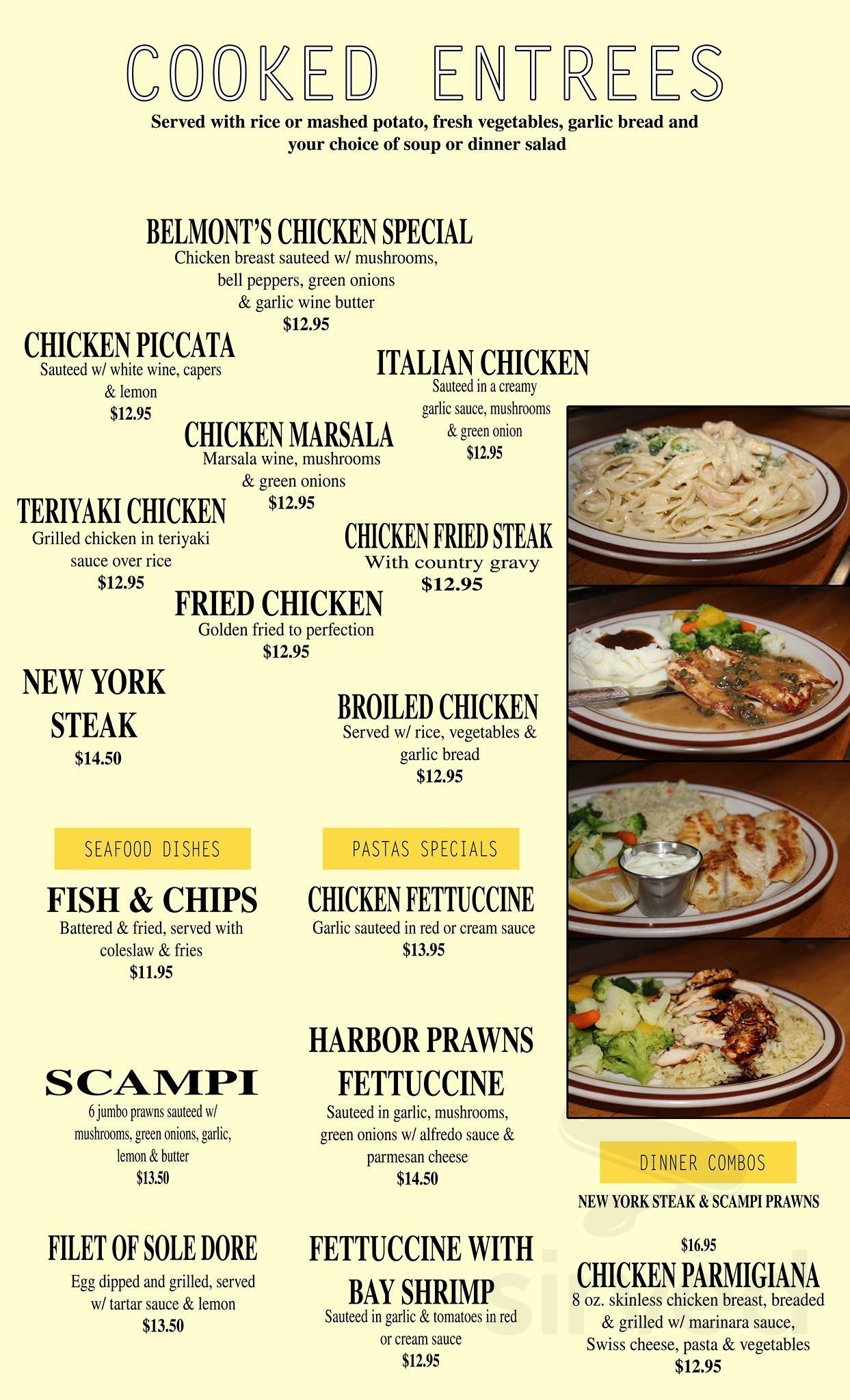 Little Belmont Cafe menu in Belmont, California, USA