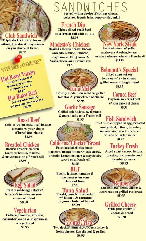 Little Belmont Cafe menu in Belmont, California, USA