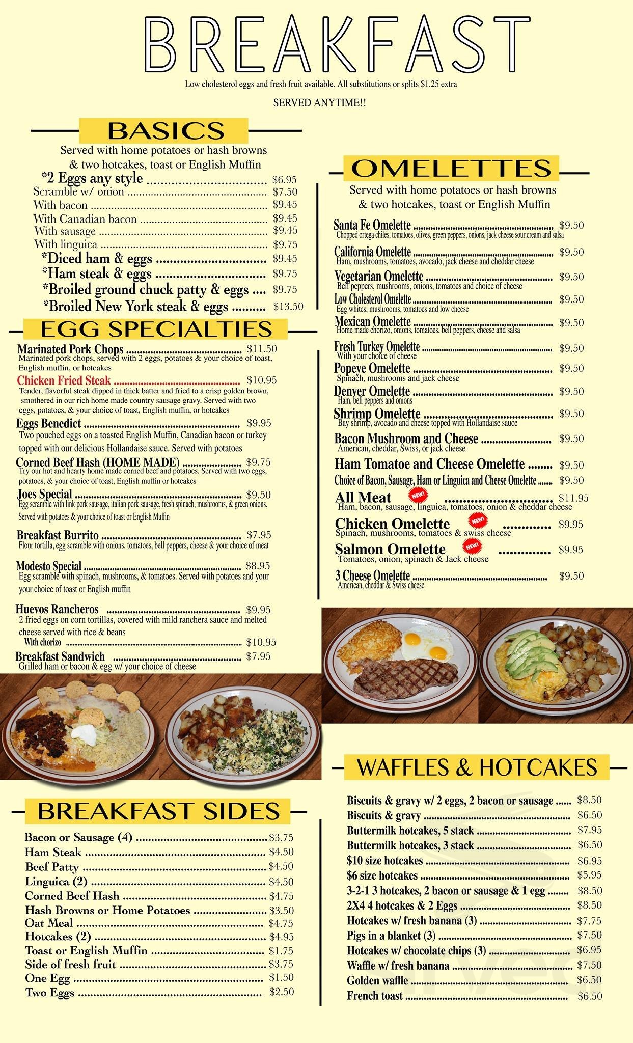 Little Belmont Cafe menu in Belmont, California, USA