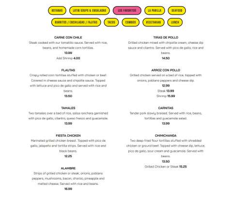 Ay Wey Mexican Kitchen + Tequila menu in Dunn, North Carolina, USA