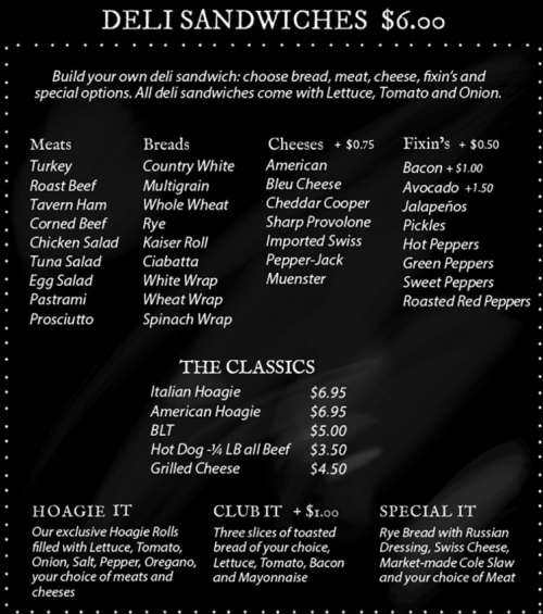 Village Market menu in Newtown, Pennsylvania, USA