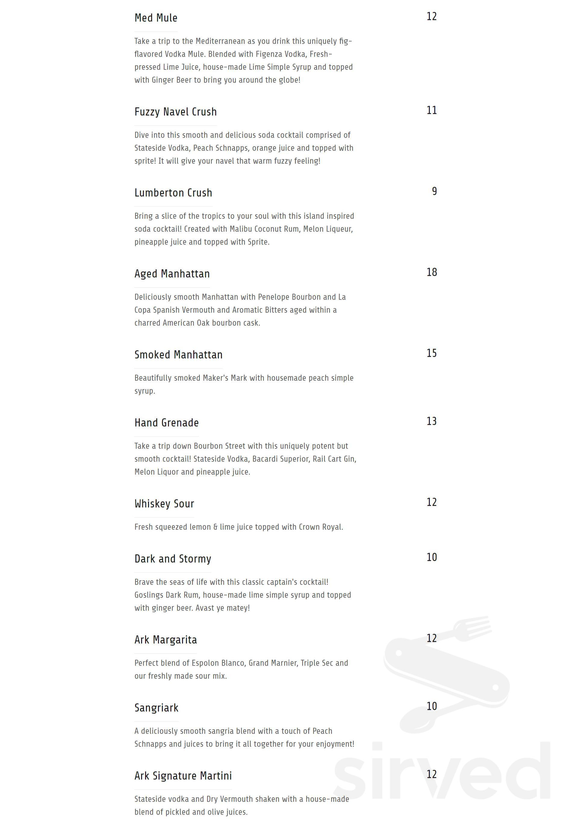 Ark Brewery, Restaurant & Pub menus in Lumberton, New Jersey, United States