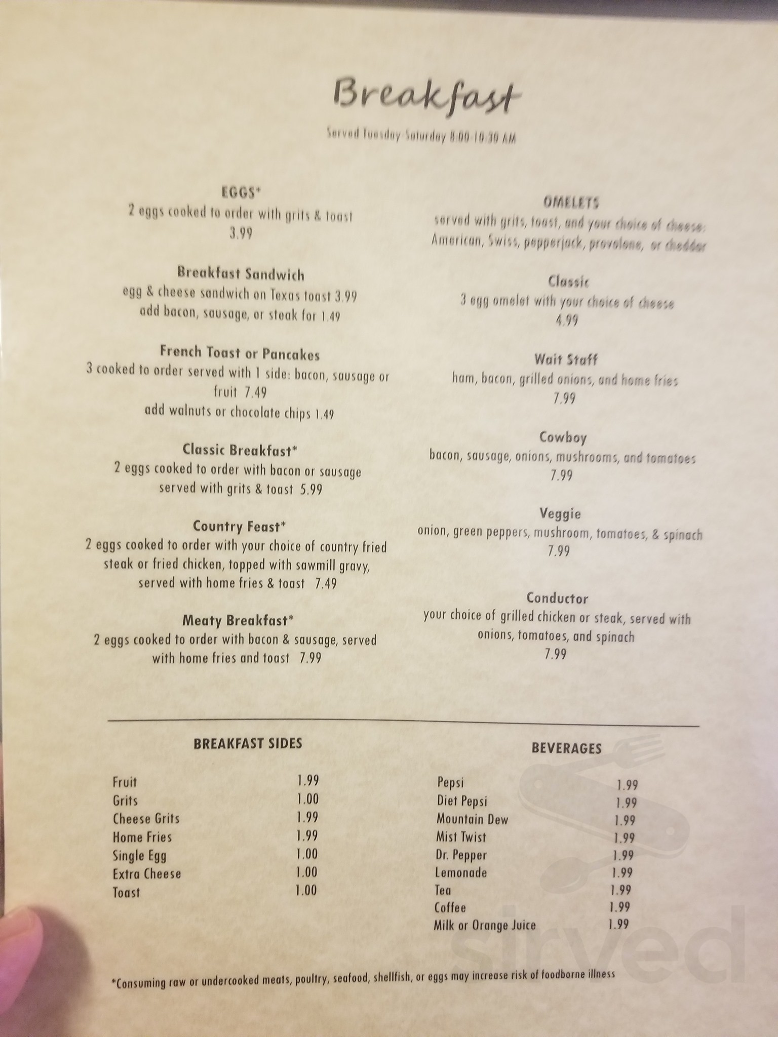 Steamer's Restaurant & Catering menus in Clinton, South Carolina ...