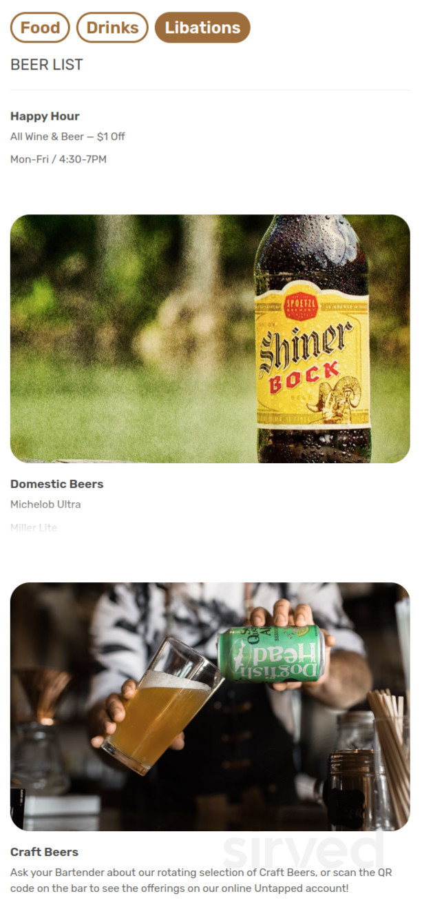 Trinity Street Coffee Bar & Roastaurant menu in Decatur, Texas, USA