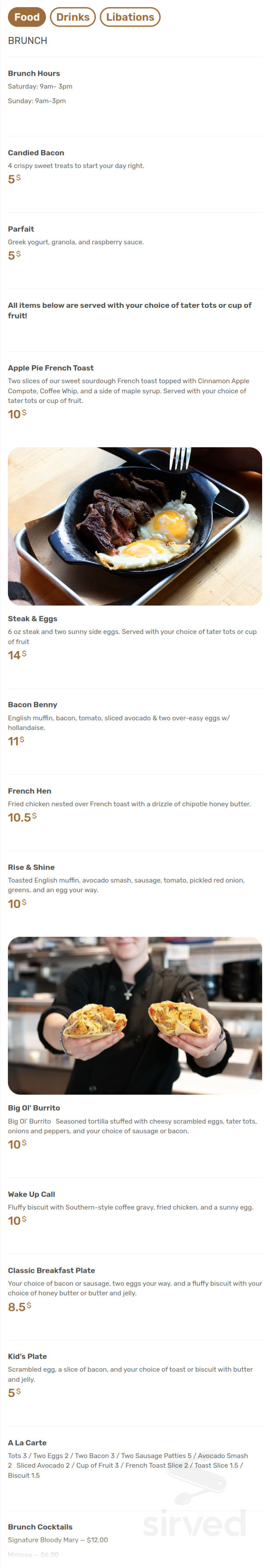 Trinity Street Coffee Bar & Roastaurant menu in Decatur, Texas, USA