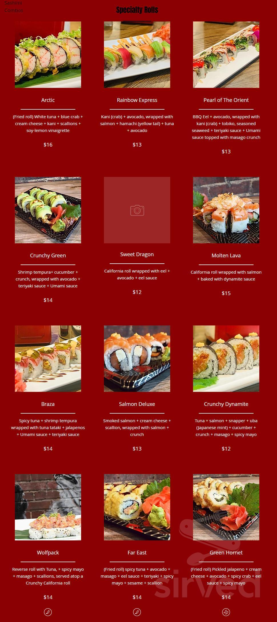 Umami Asian Bistro menu in Raleigh, North Carolina, USA
