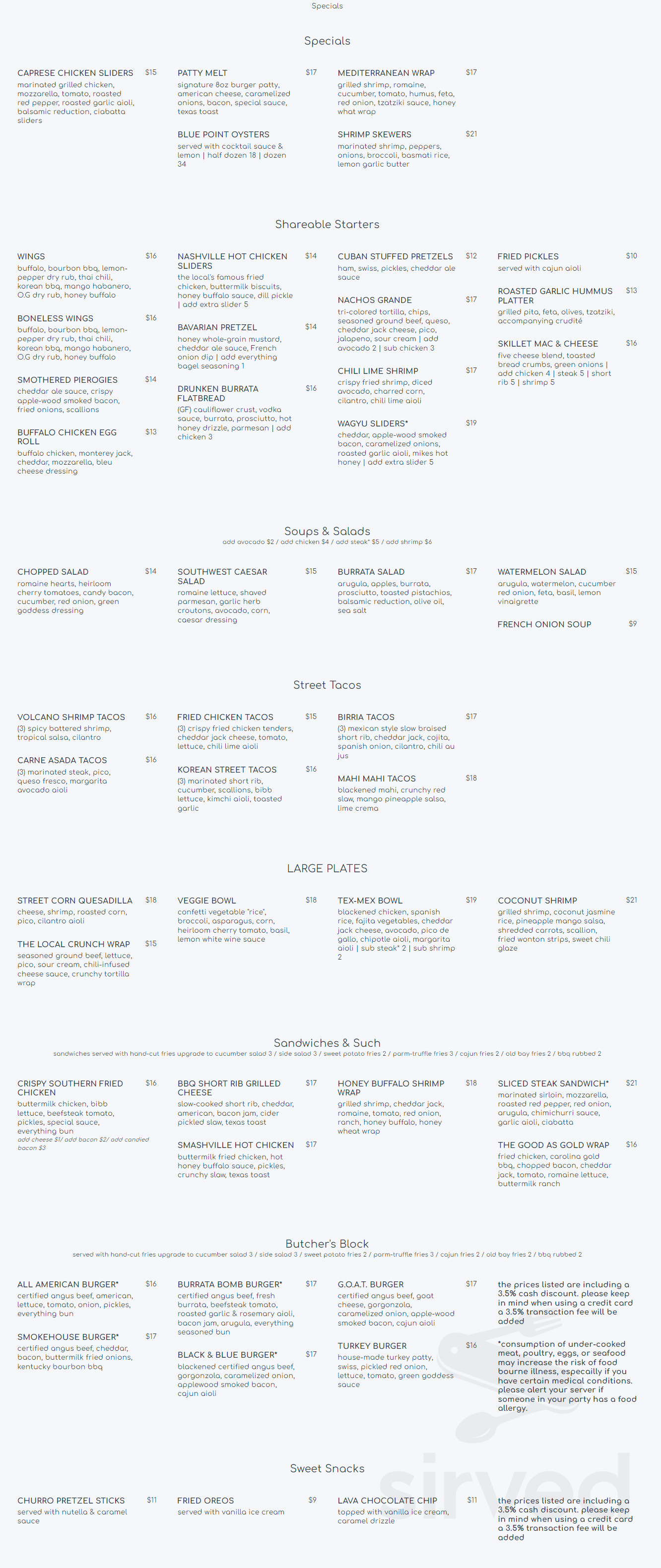 The Local menus in Babylon, New York, United States