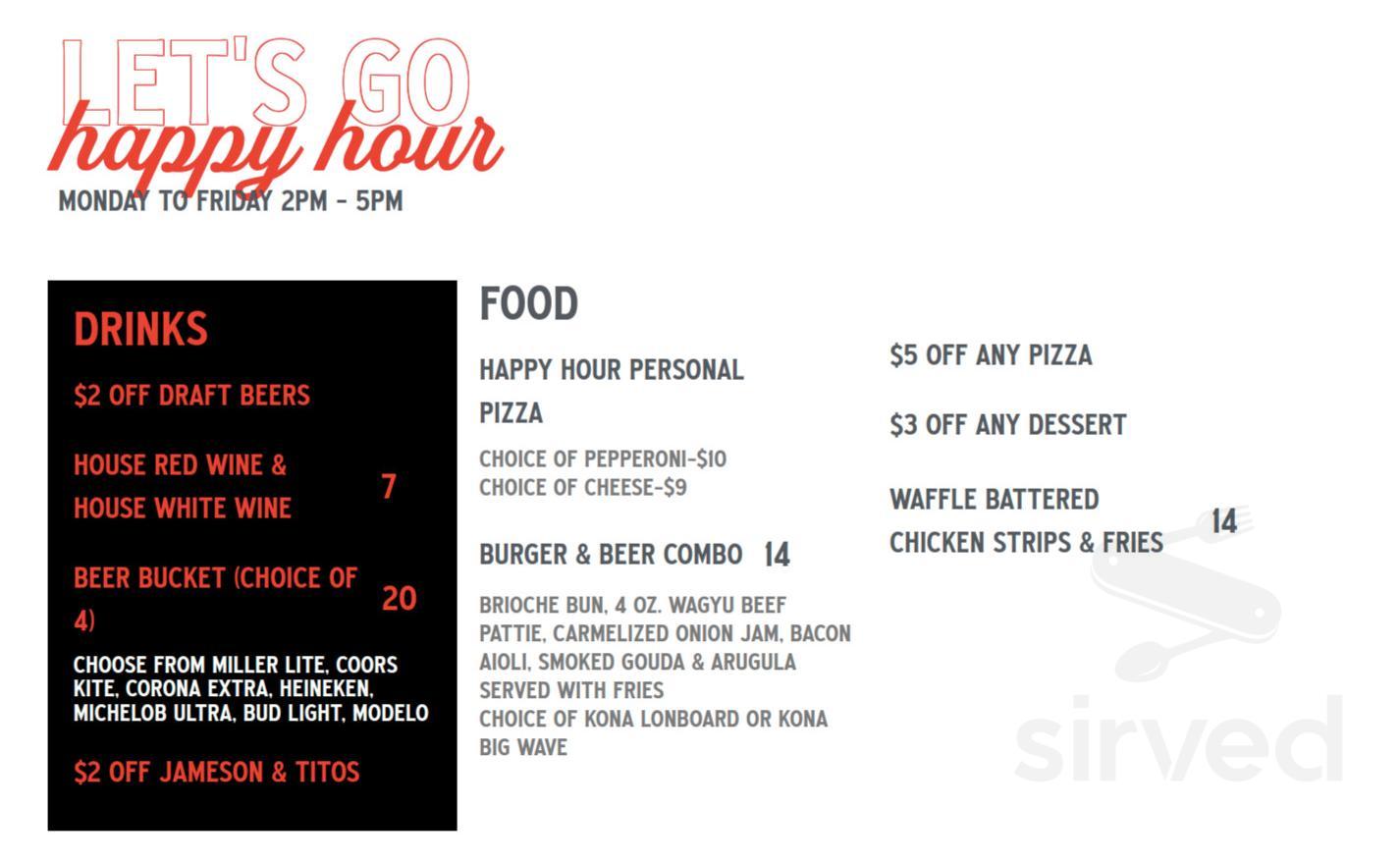 Skybox Taphouse menu in Honolulu, Hawaii, USA