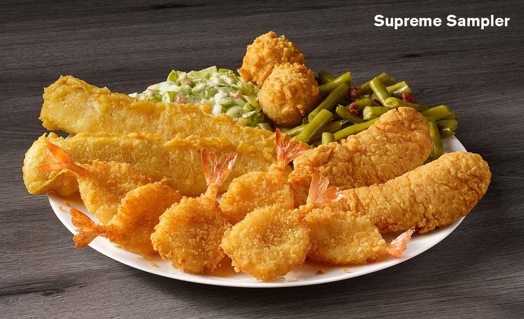 Captain D's menu in Tuscaloosa, Alabama, USA