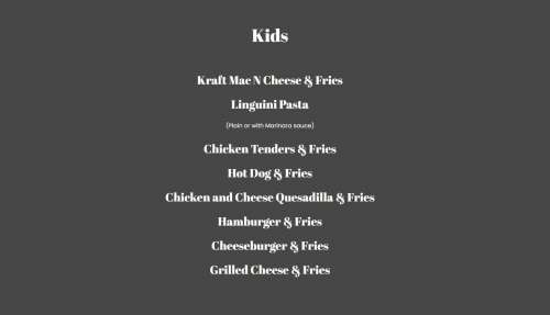 Brack's Grille & Tap menu in Taunton, Massachusetts, USA